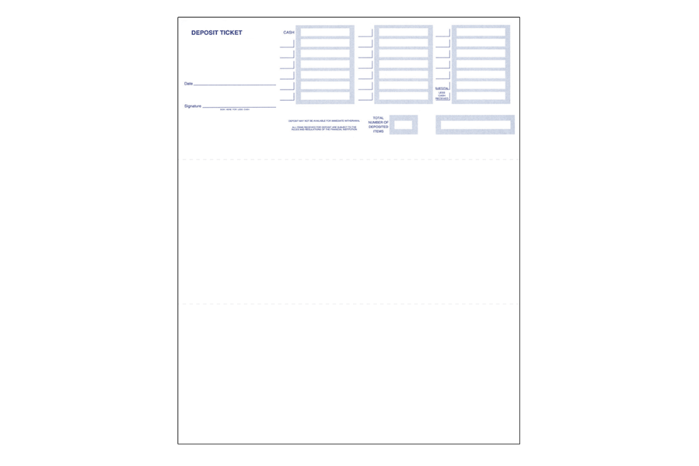 Laser Deposit Slips - Quickbooks Compatible | Checkworks