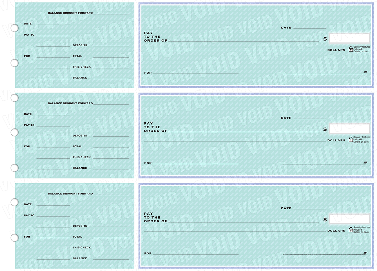 Neo-Classic - 3-on-a-Page Business Checks w/ General Purpose Stubs ...