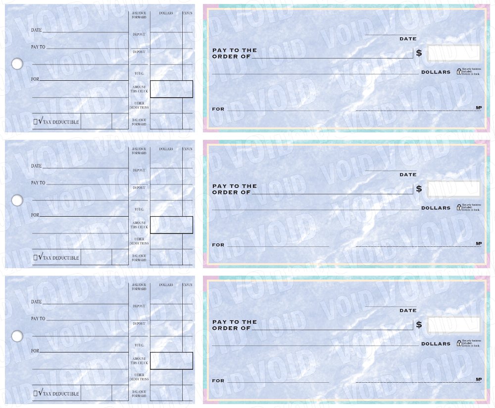 Corinthian 3-Up Desk Checks | Checkworks