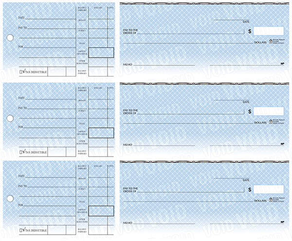 Desk Checks with Binder - 3 to a page - CheckWorks