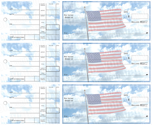 Desk Checks with Binder - 3 to a page - CheckWorks