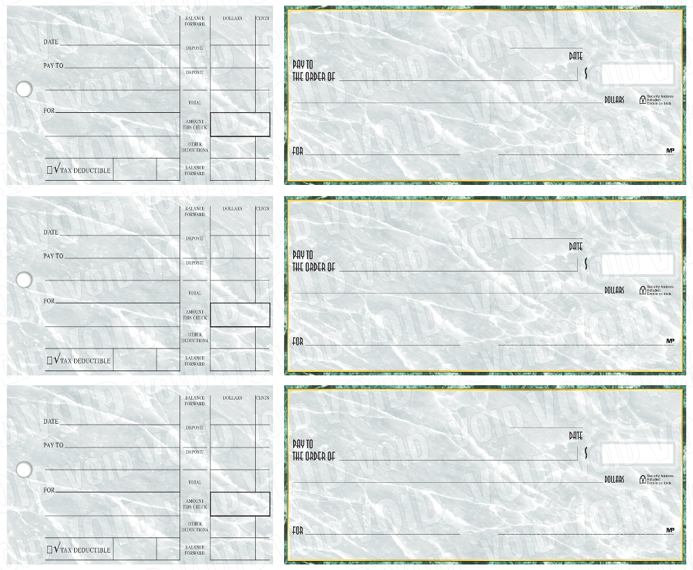 Wall Street 3-Up Desk Checks | Checkworks