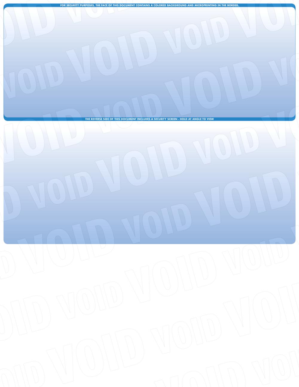 Gradient Reflex Blue Laser Business Checks - Top| Checkworks