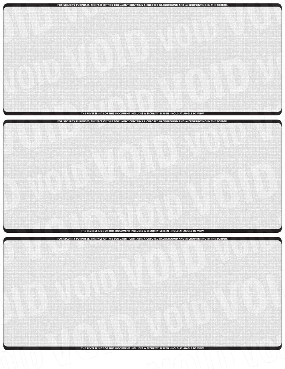 Linen Gray Laser Business Checks - 3-Up| Checkworks