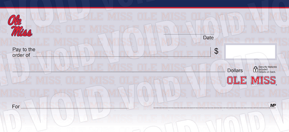 University of Mississippi Collegiate Checks | Checkworks