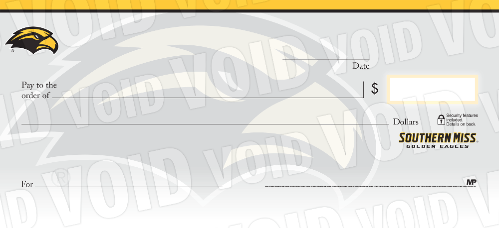 University of Southern Mississippi Collegiate Checks | Checkworks