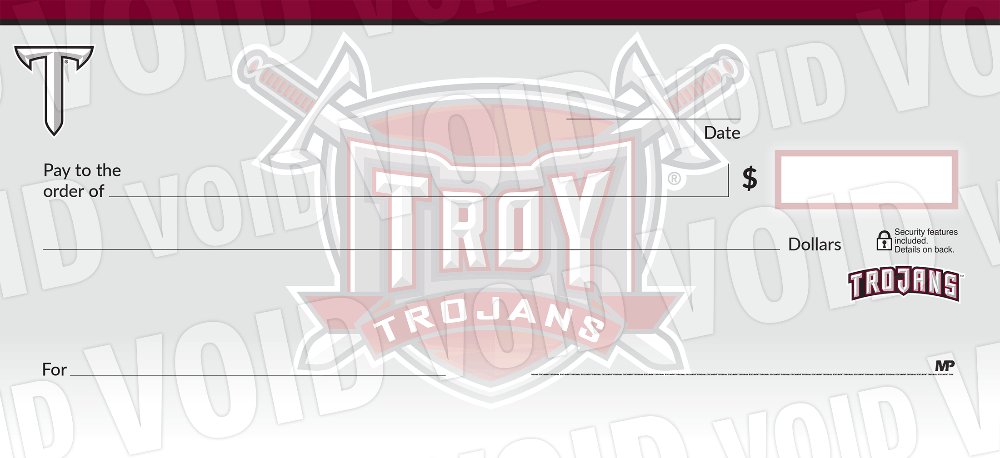 Troy University Collegiate Checks | Checkworks