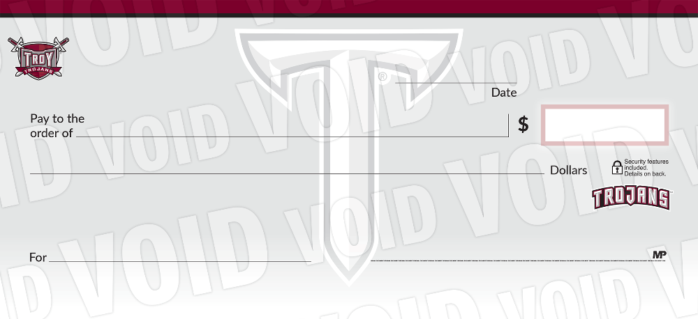 Troy University Collegiate Checks | Checkworks