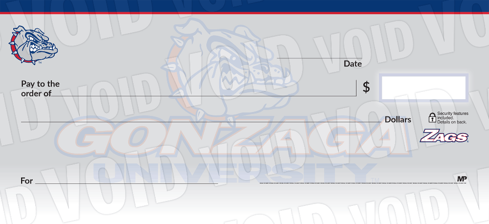 Gonzaga University Collegiate Checks | Checkworks