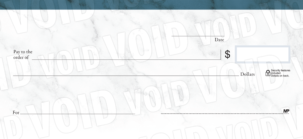 Blue Marbled Checks with Free Shipping | Checkworks