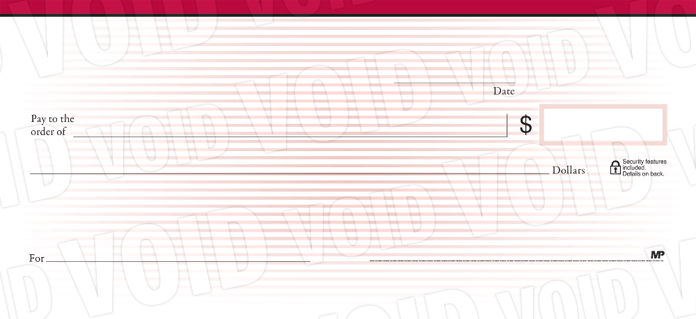 Cherry Red Pinstripes Checks with Free Shipping | Checkworks