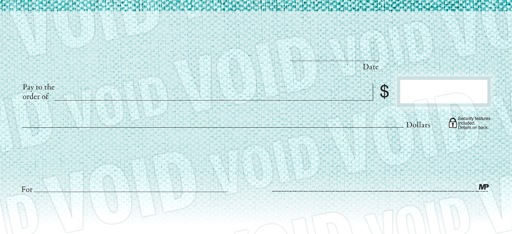 Teal Twill Checks with Free Shipping | Checkworks