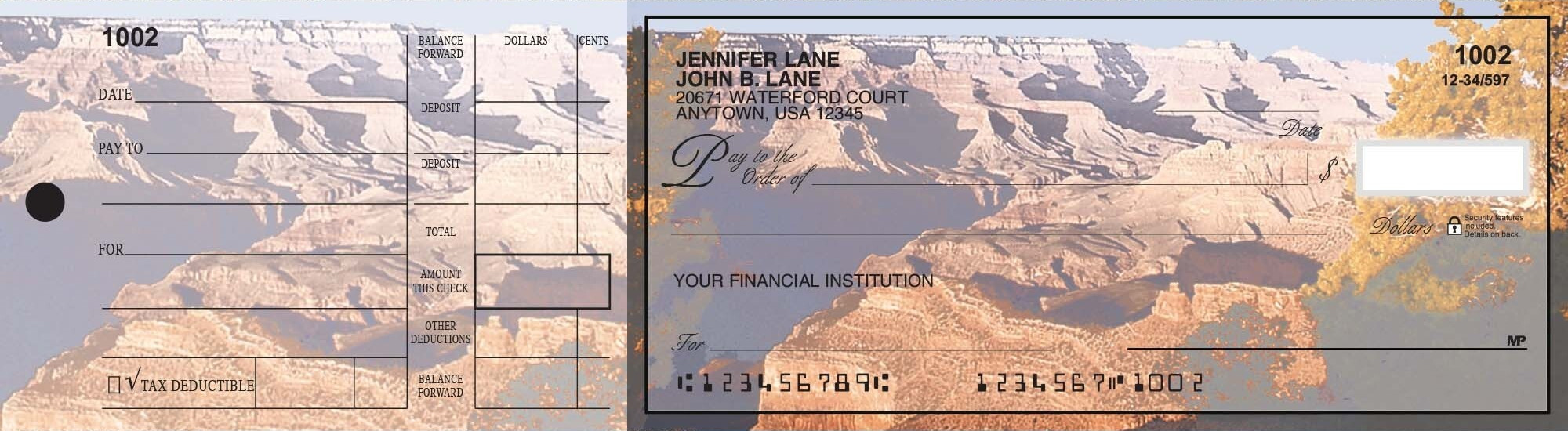 Scenic Vistas 3-Up Desk Checks | Checkworks