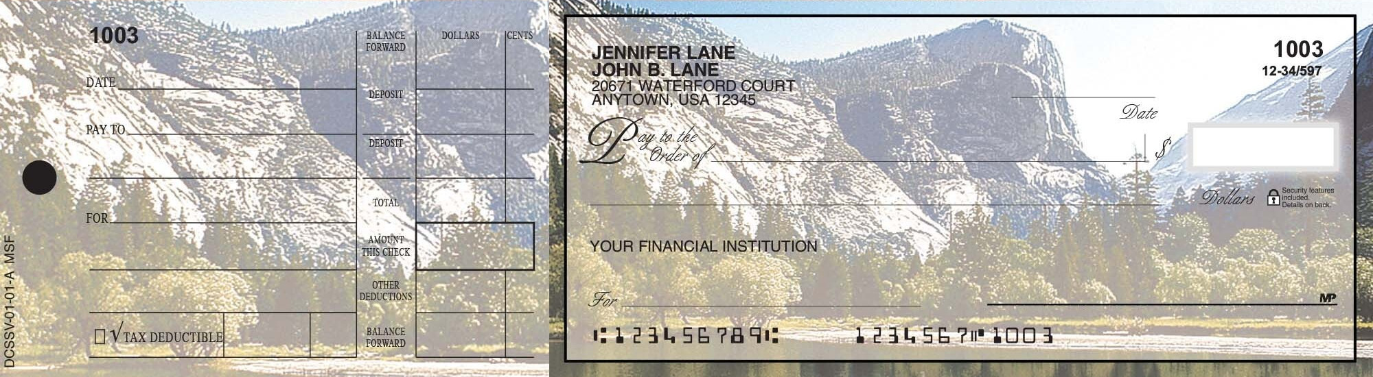 Scenic Vistas 3-Up Desk Checks | Checkworks