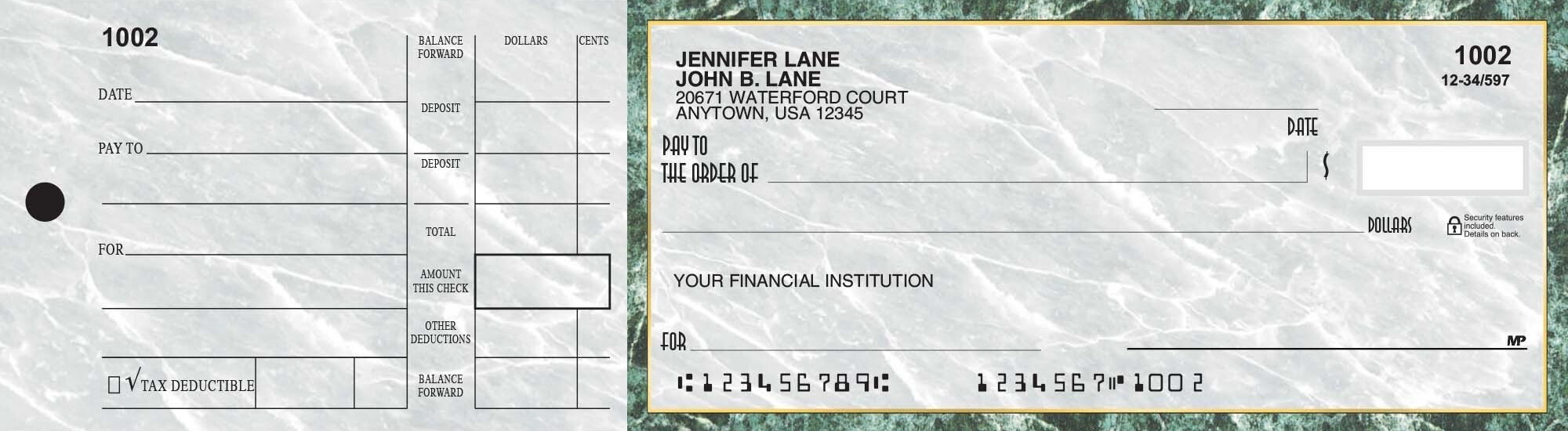 Wall Street 3-Up Desk Checks | Checkworks